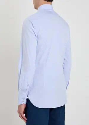 TOM FORD Slim-fit Cotton Shirt - Blue
