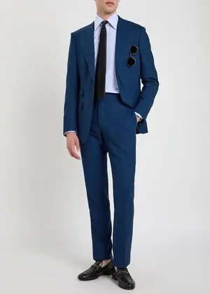 TOM FORD Slim-fit Cotton Shirt - Blue