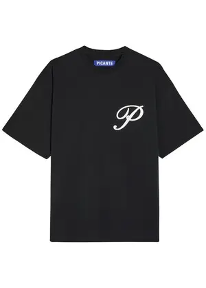PICANTE Gallery Logo Cotton T-shirt - Black