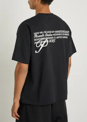 PICANTE Gallery Logo Cotton T-shirt - Black