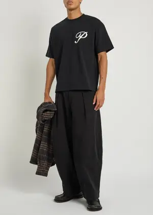 PICANTE Gallery Logo Cotton T-shirt - Black