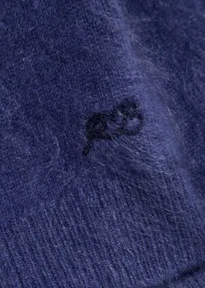 Rag & Bone Jada V-neck Brushed Cashmere Jumper - Blue
