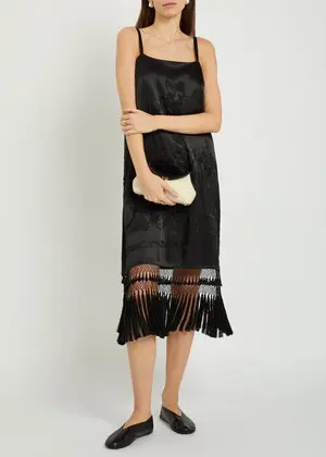 BODE Worcester Tassel Silk Midi Dress