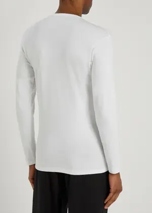 TOM FORD Henley Stretch-cotton Top - White