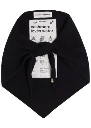 EXTREME CASHMERE X N°35 Bandana Cashmere-blend Triangle Scarf - Black