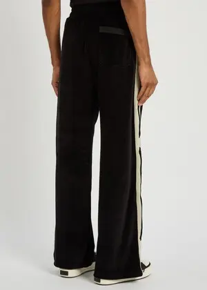 Amiri Bones Appliquéd Velour Track Pants