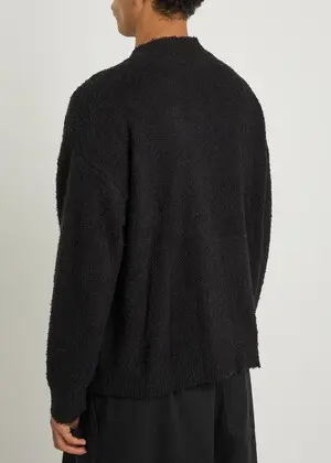 PICANTE Shaggy Textured Cotton-blend Cardigan