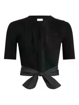 PATOU Knot Ribbed T-shirt - Black
