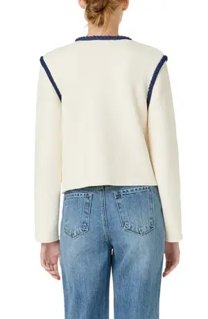 Endless Rose Braided Trim Knit Jacket