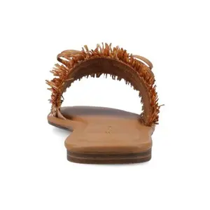 BIRDIES The Kiwi Bow Slide Sandal - Tan Raffia