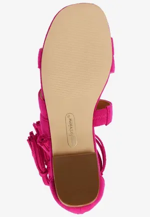 COMFORTVIEW Eleni Gladiator Sandal With Tassel Detail - Tan