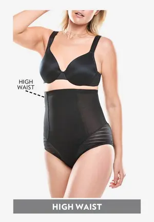 SECRET SOLUTIONS Shadow Stripe Shaper High-waist Brief