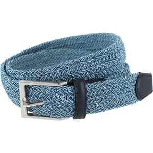 Trafalgar Madden Marble Weave 35mm Golf Stretch Belt - Blue