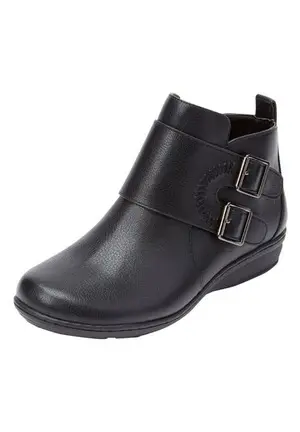 COMFORTVIEW Amberly Shootie With Buckle Accent - Black