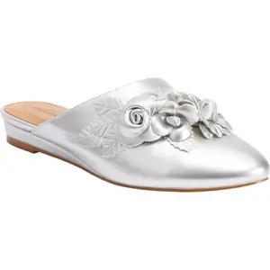 COMFORTVIEW Ayla Embellished Slip-on Mules - Silver