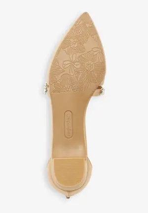 COMFORTVIEW The Clove Flat With Embellished T-strap And Buckled Ankle