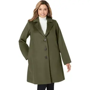 Jessica London Button Detailed Coats For Women