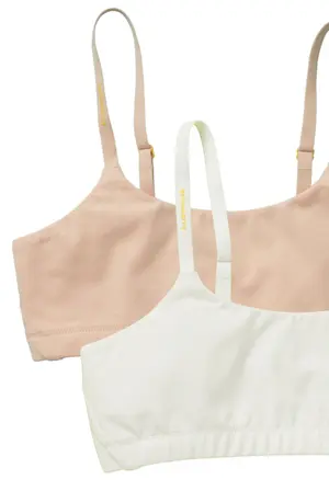 YELLOWBERRY Pipit Pima Cotton Bra 2pk - Earth