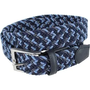 Trafalgar Edward 35mm European Weave Golf Braided Belt - Blue