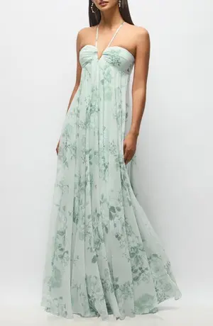 Dessy Collection Lilith Floral Chiffon Gown