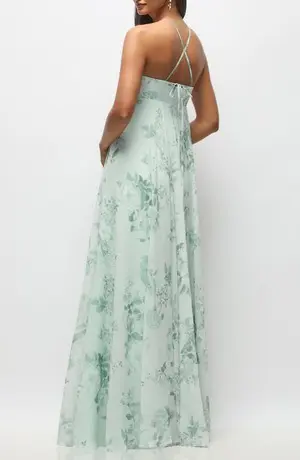 Dessy Collection Lilith Floral Chiffon Gown