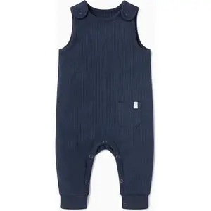 MORI Ribbed Sleeveless Romper - Navy