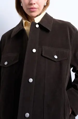 Topshop Faux Suede Western Jacket