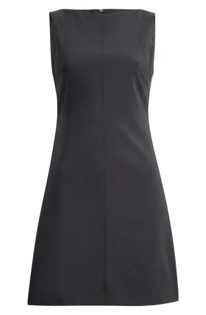 Theory Stretch Wool Boat Neck Minidress