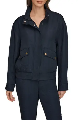 Donna Karan New York Ripple Zip Jacket