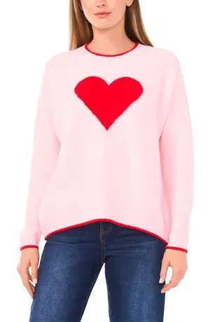 CECE DUPRAZ Heart Graphic Crewneck Sweater