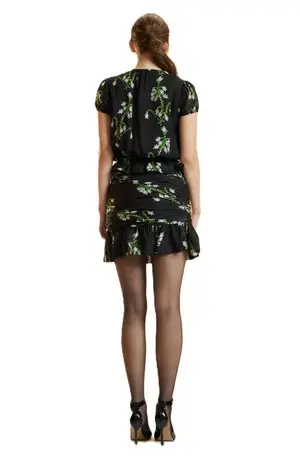 Cynthia Rowley Printed Silk Mini Skirt