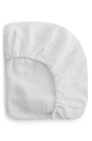 MUSHIE Extrasoft Cotton Muslin Crib Sheet - White