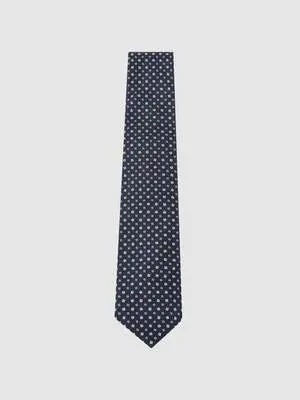 REISS Dario Silk-blend Micro-square Tie