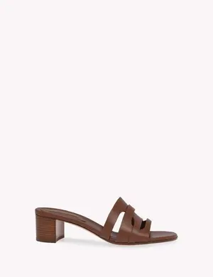 GIANVITO ROSSI Nora 45 Leather Mules