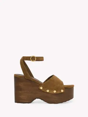 GIANVITO ROSSI Ardèa Suede Wedge Sandals