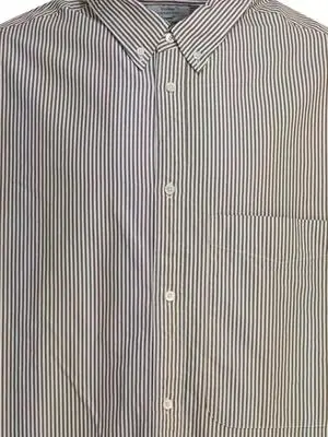 BEAMS Lisa Striped Chest-pocket Shirt - Brown