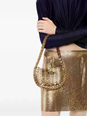 Rabanne Iconic Discs Moon Flip Shoulder Bag