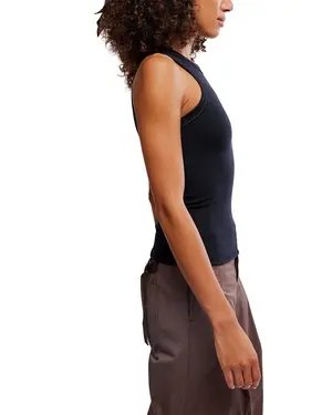 Free People So Soft Seamless Tank Top - Black