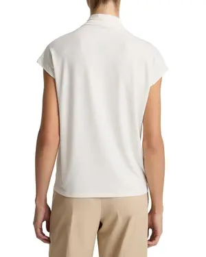 Vince Twist Neck Cap Sleeve Top - Bone