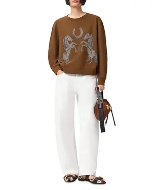 ALLSAINTS Luck Pippa Sweatshirt - Cognac Brown