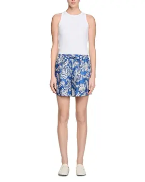 Sandro Floral Print Shorts