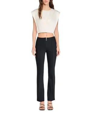 Sandro Pleated Trousers With Zip