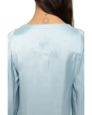 Zadig&Voltaire Torny Satin Tunic - Sky