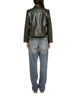 Zadig&Voltaire Liam Cuir Glossy Leather Jacket