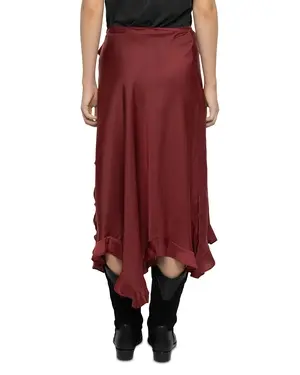 Zadig&Voltaire Jeto Satin Skirt - Cherry