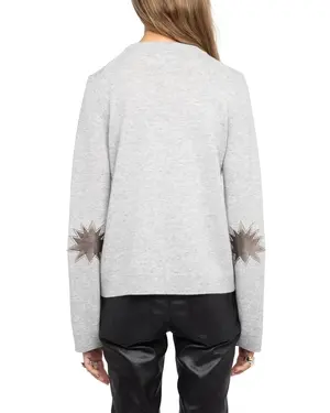 Zadig&Voltaire Cara Patch Sweater - Light Grey