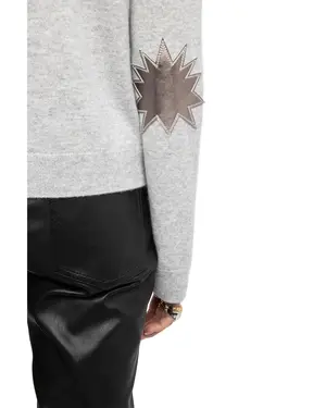 Zadig&Voltaire Cara Patch Sweater - Light Grey