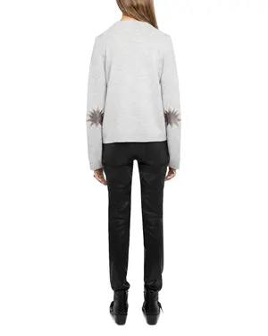Zadig&Voltaire Cara Patch Sweater - Light Grey