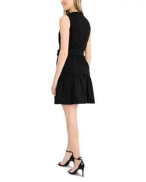 LUXELY Belted Minidress - Black