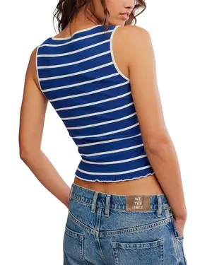Free People Striped Tank Top - Navy Combo